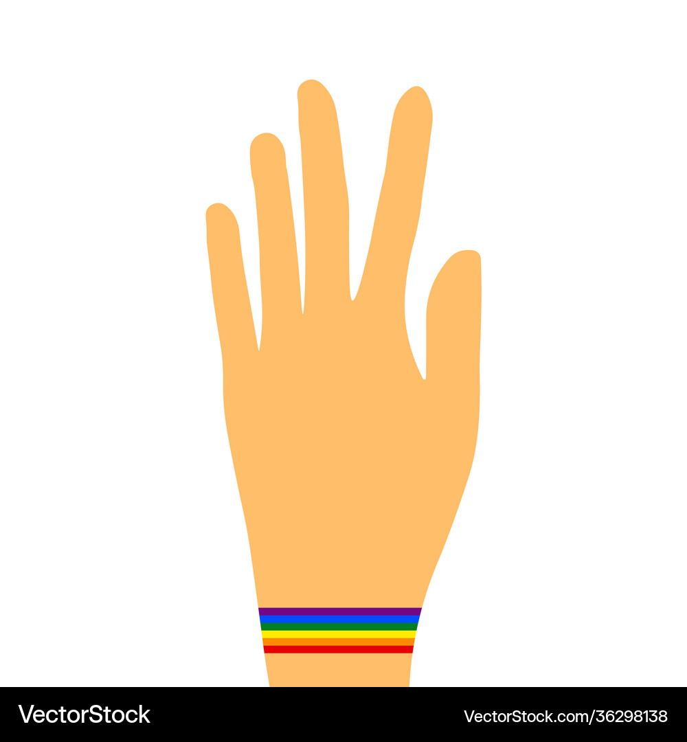 Pattern with lgbt icon flag lgbt hand template Vector Image