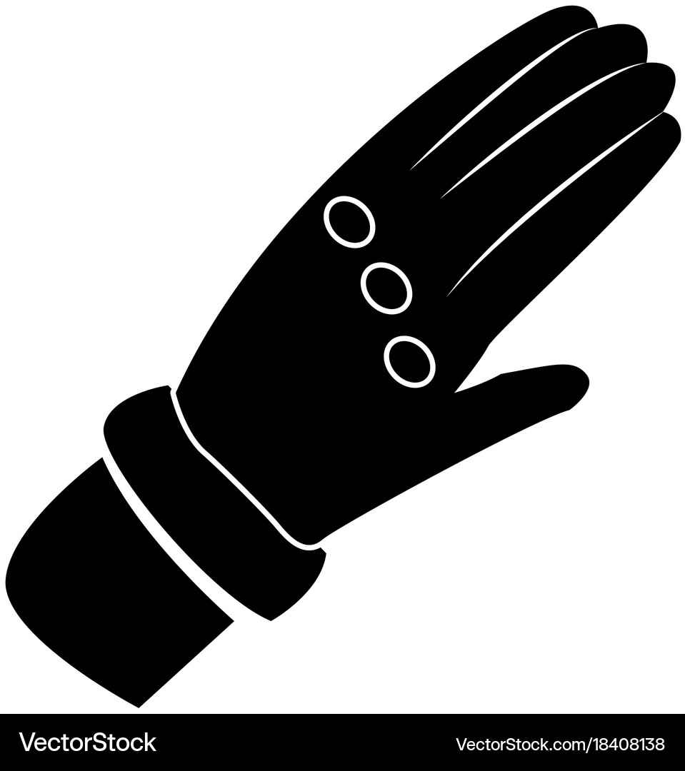 Worker glove isolated Royalty Free Vector Image