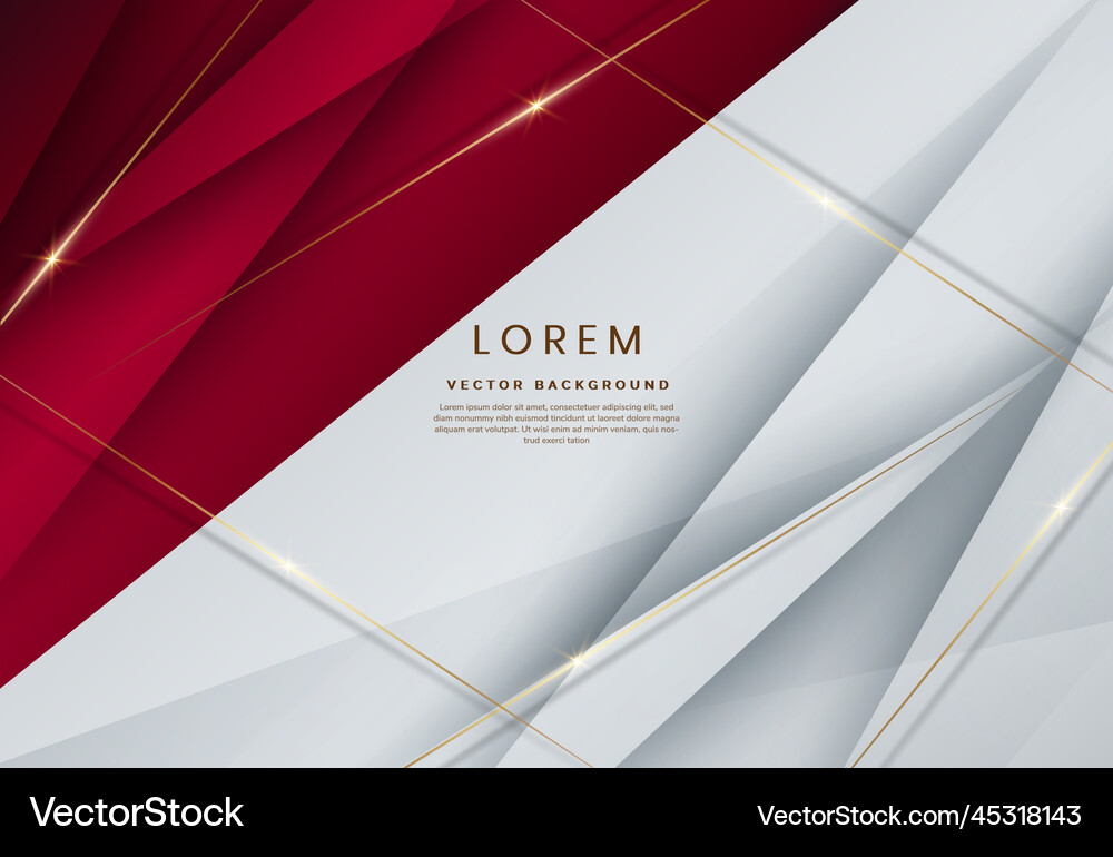 Abstract luxury white and red elegant geometric Vector Image