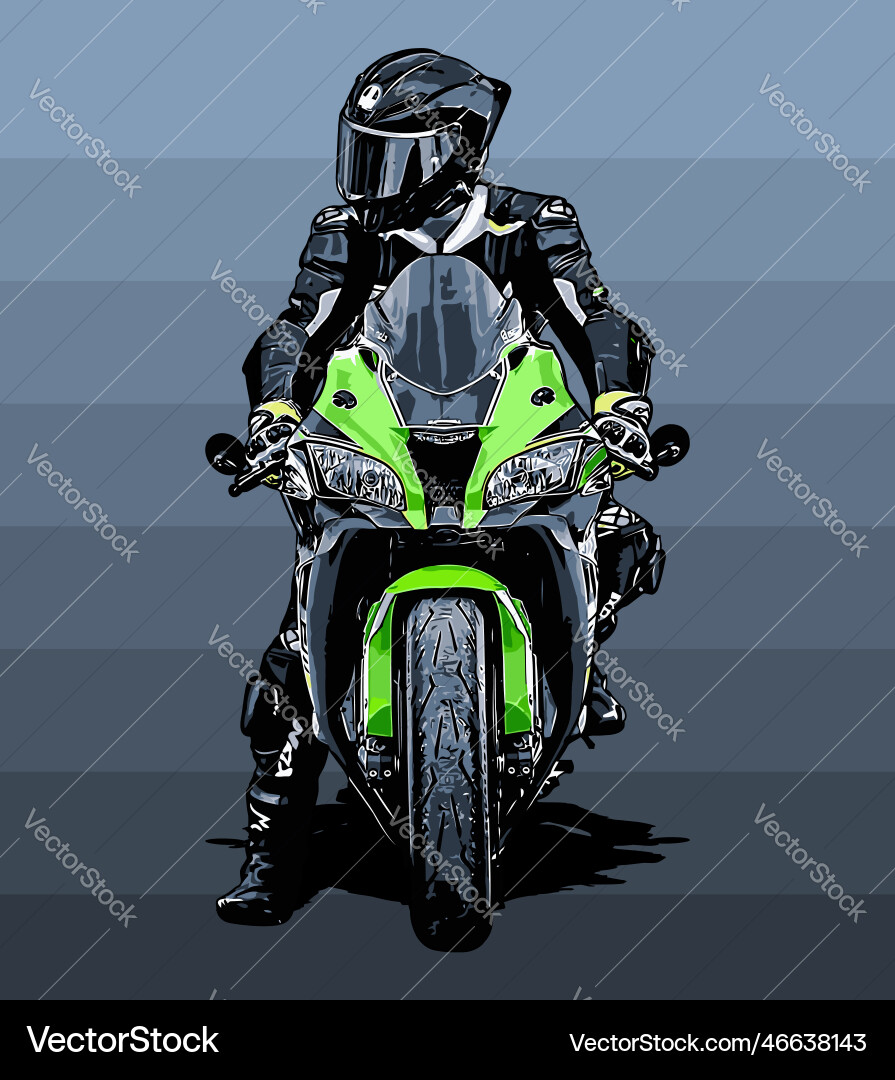 Biker template for graphic design Royalty Free Vector Image