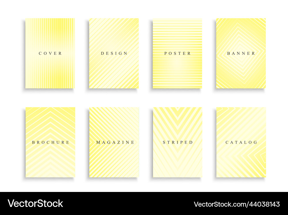 Collection of light shiny covers templates Vector Image