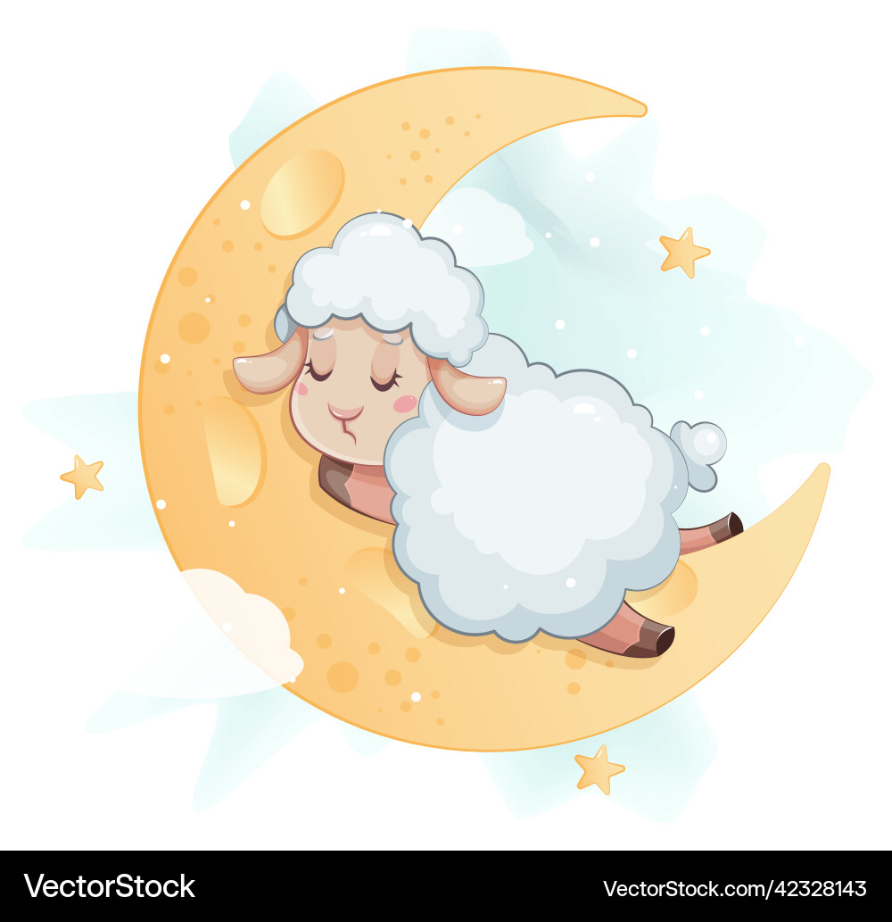 Eid al adha mubarak cheerful ram Royalty Free Vector Image