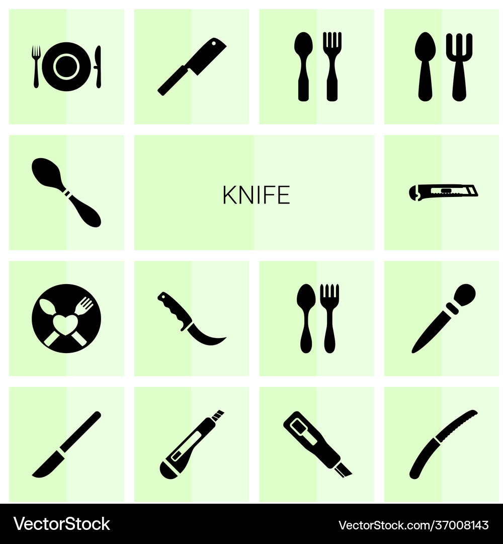 Knife icons Royalty Free Vector Image - VectorStock