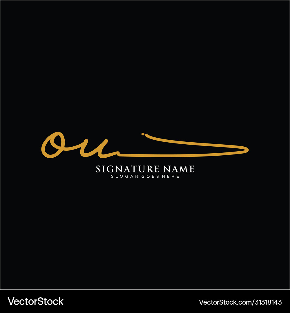 Letter ou signature logo template Royalty Free Vector Image