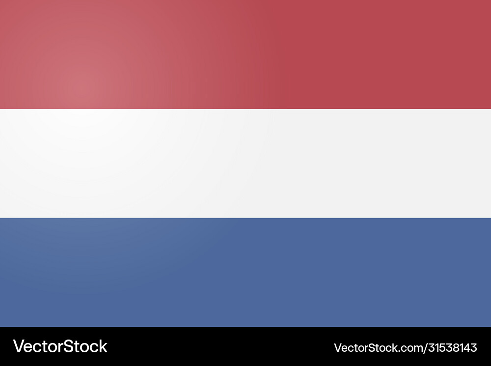 Netherlands flag official colors and proportion Vector Image