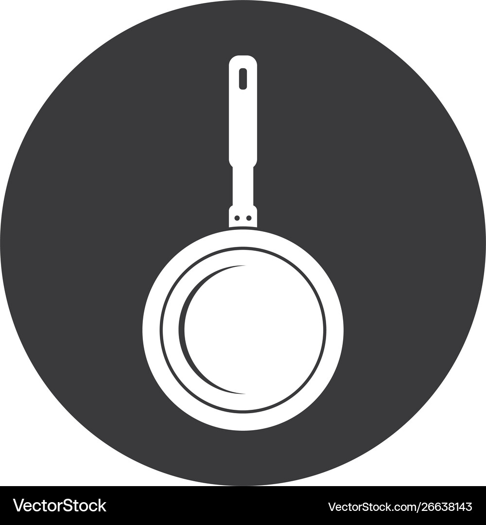 Pan logo icon cooking and kithen Royalty Free Vector Image