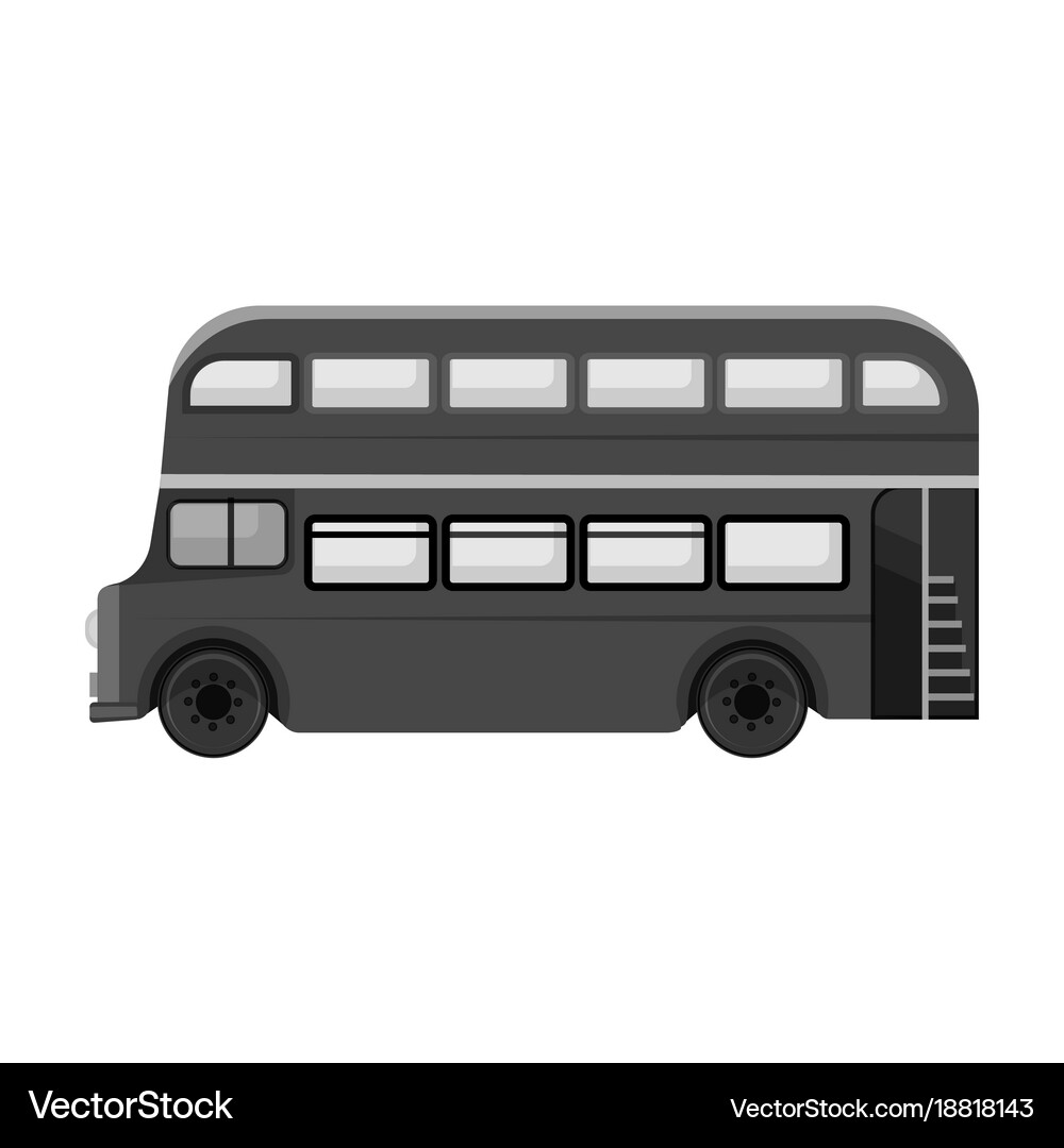 Passenger bus single icon in monochrome style Vector Image