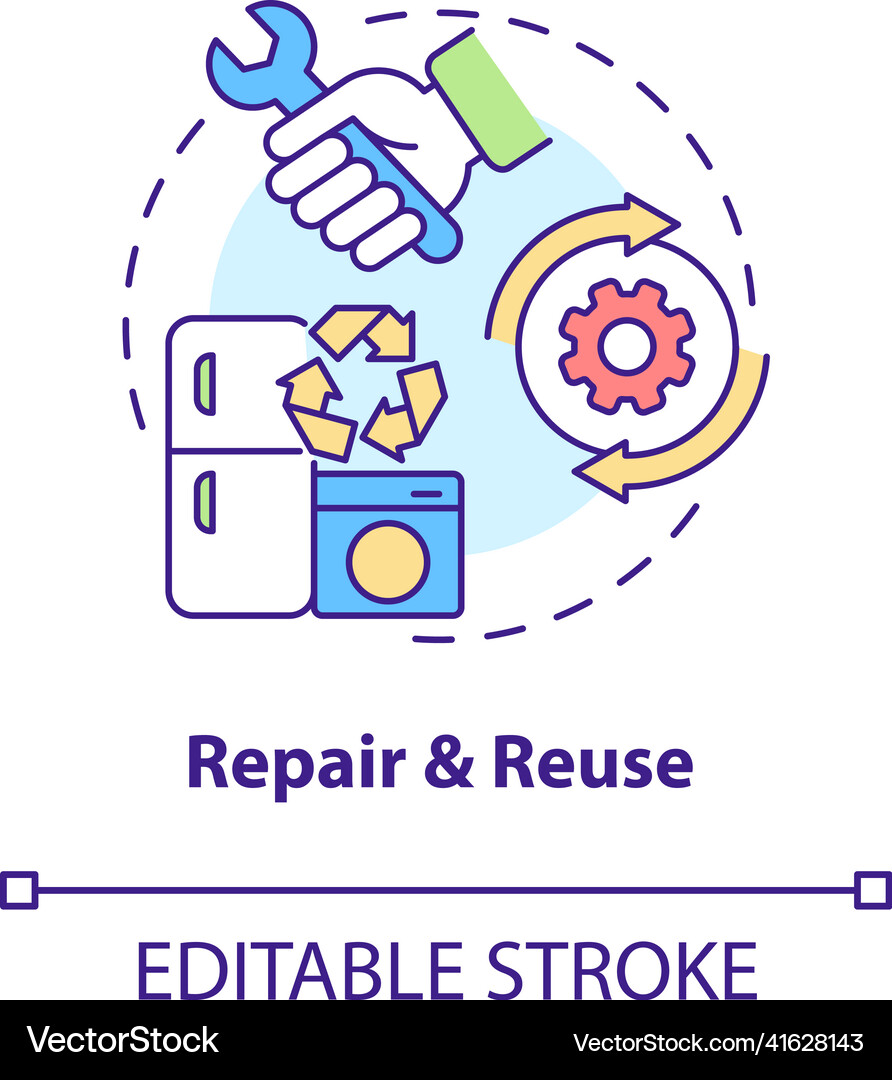 Repair and reuse concept icon Royalty Free Vector Image