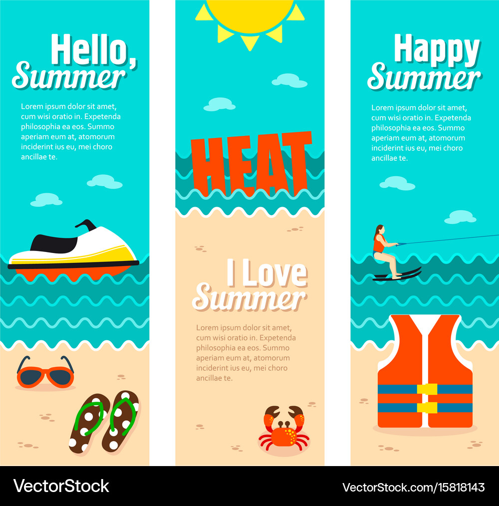 Travel and vacation banners Royalty Free Vector Image