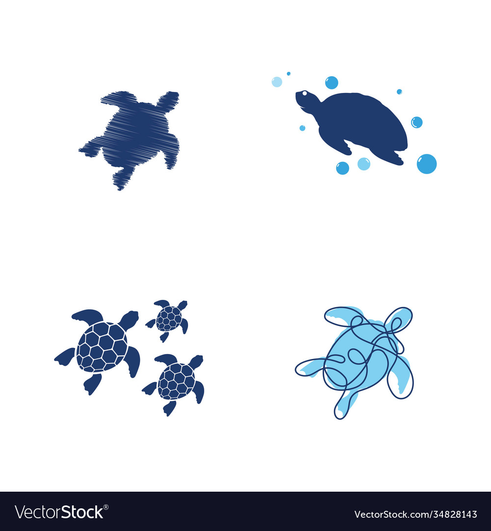 Turtle animal cartoon icon Royalty Free Vector Image