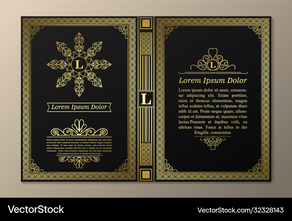 Vintage book layouts and design - covers Vector Image