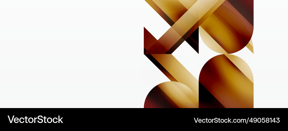 Vivid gradient triangles and circles on white Vector Image