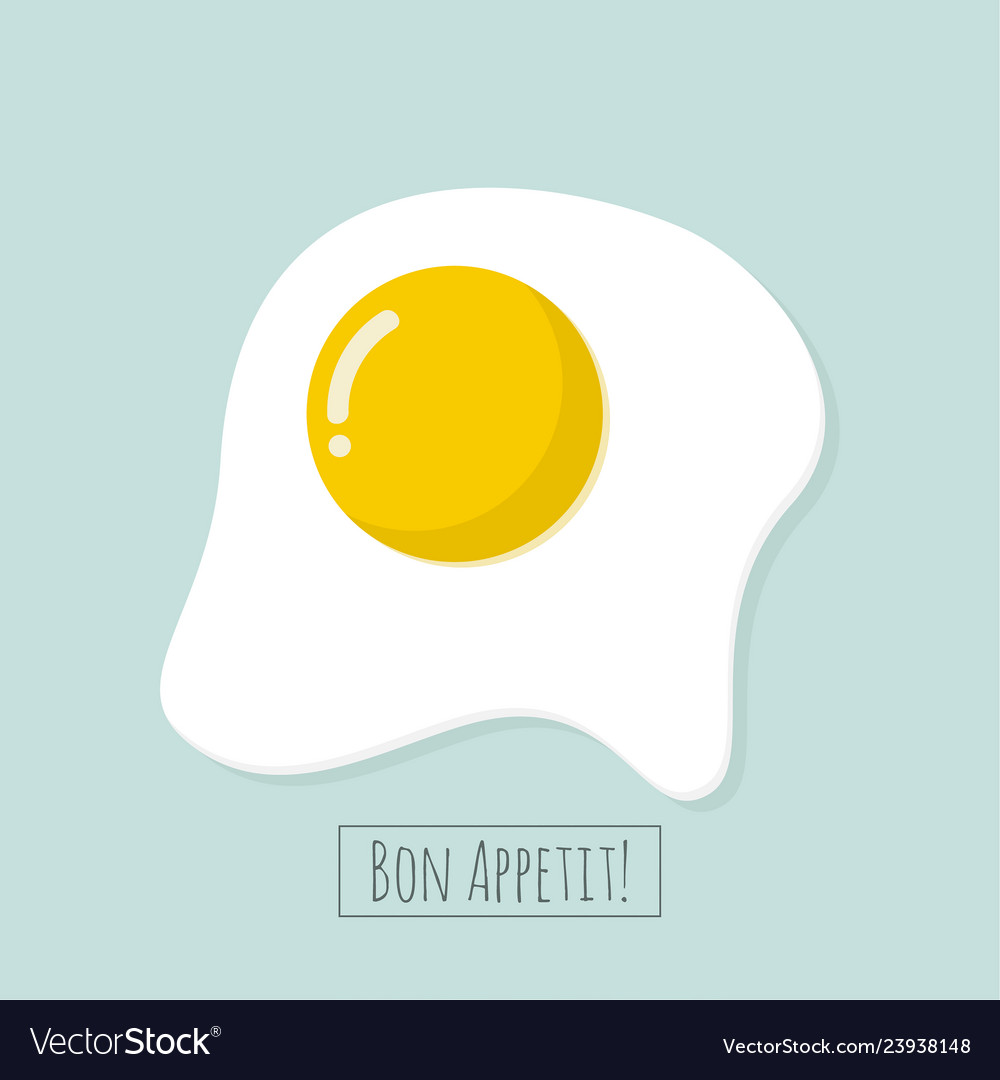 Appetizing cooked fried egg Royalty Free Vector Image