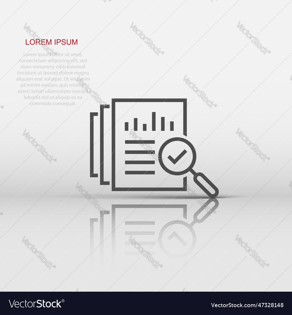 Audit document icon in flat style result report Vector Image Audit document icon in flat style result report Vector Image