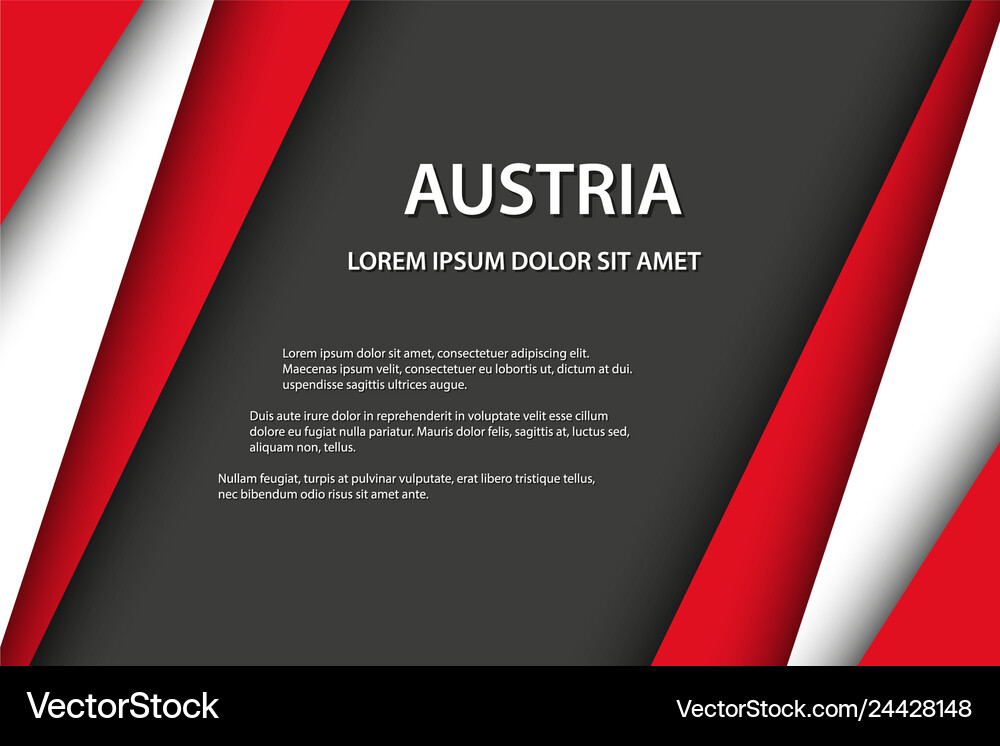 Background with austrian colors and free grey spce