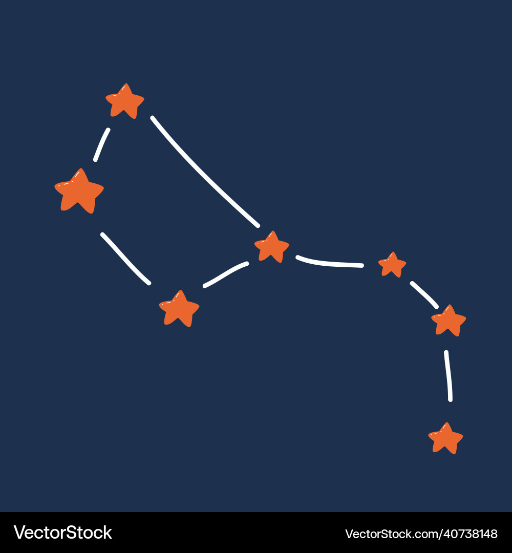 Cartoon of constellation Royalty Free Vector Image