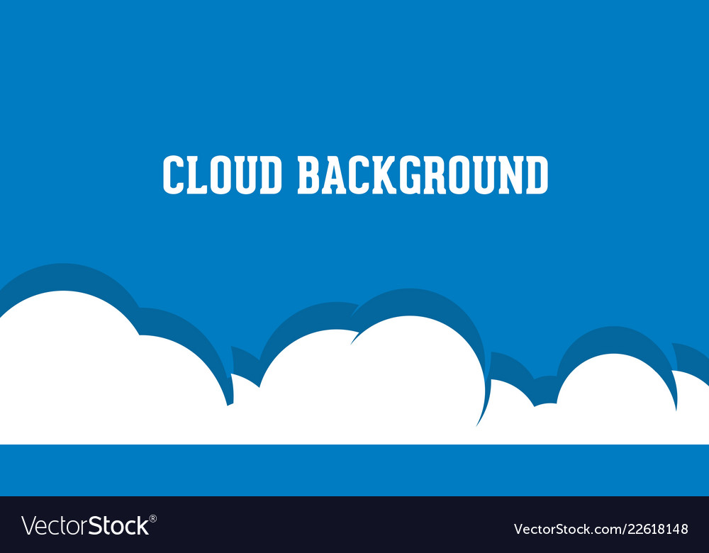 Cloud background logo Royalty Free Vector Image
