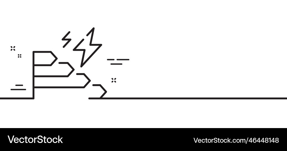 Consumption growth line icon electric power up Vector Image