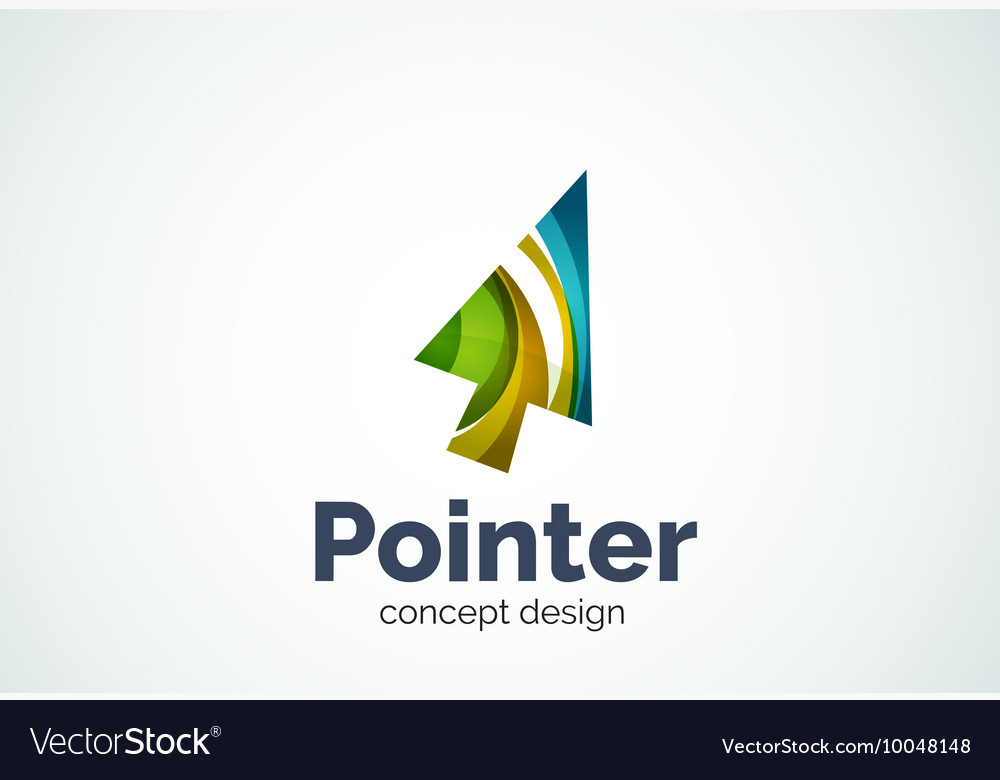 Cursor logo template mouse pointer and arrow Vector Image