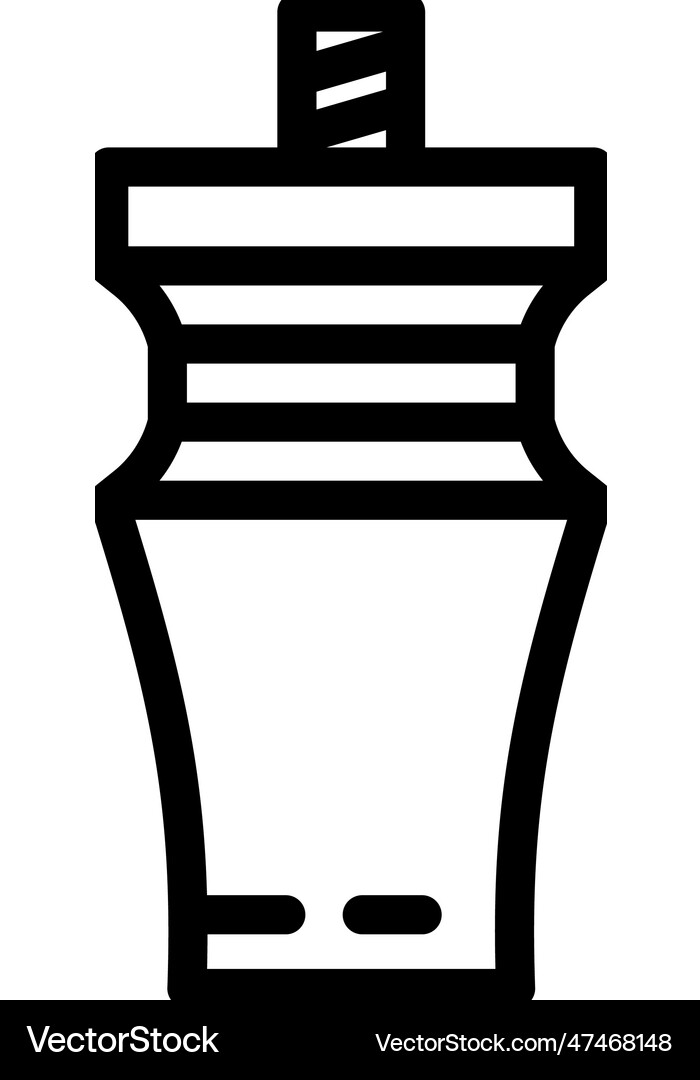 Furniture leg hardware fitting line icon Vector Image