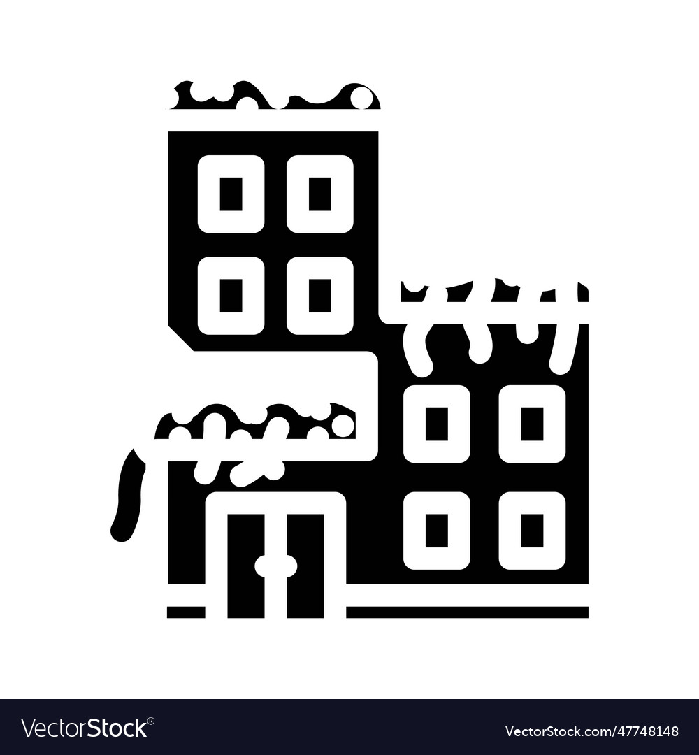 Green building environmental glyph icon Royalty Free Vector Green building environmental glyph icon Royalty Free Vector