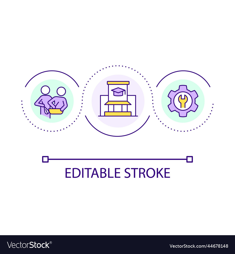 Specific skills learning loop concept icon Vector Image