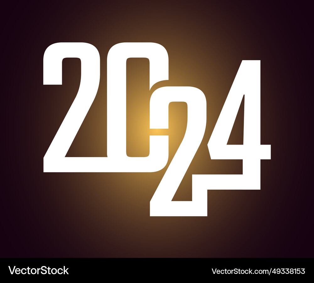 2024 new year holiday design abstract Royalty Free Vector