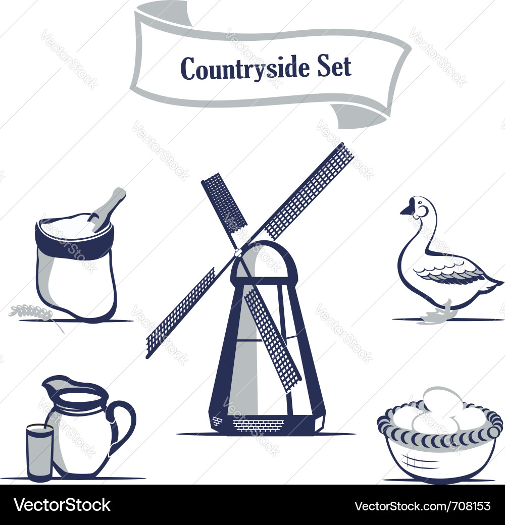 Agriculture production icons set Royalty Free Vector Image