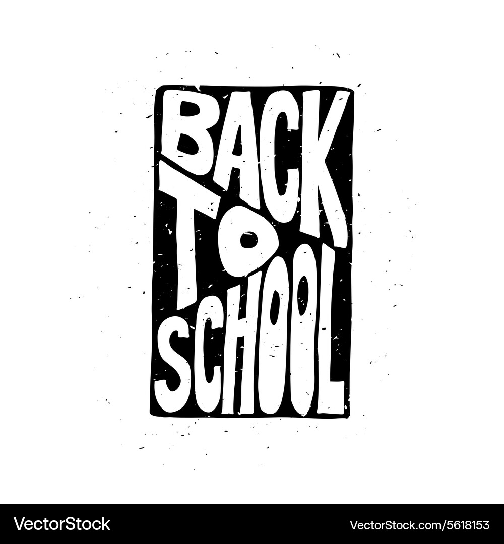 Back to school poster with lettering Royalty Free Vector