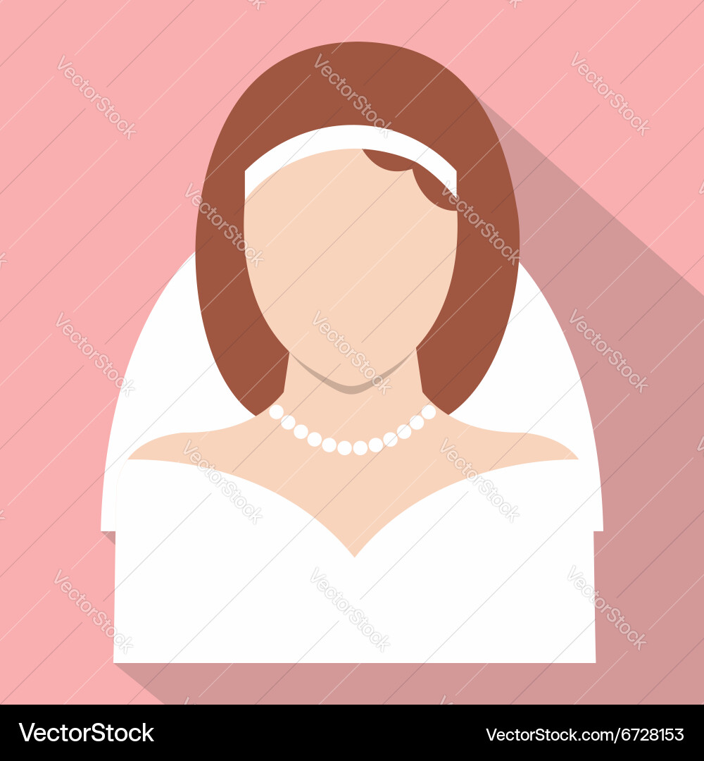 Bride flat icon Royalty Free Vector Image - VectorStock