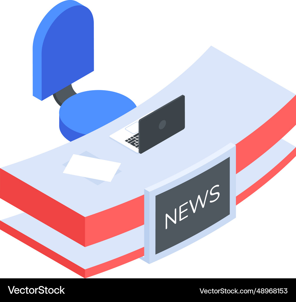 Heres an isometric icon of broadcasting studio Vector Image