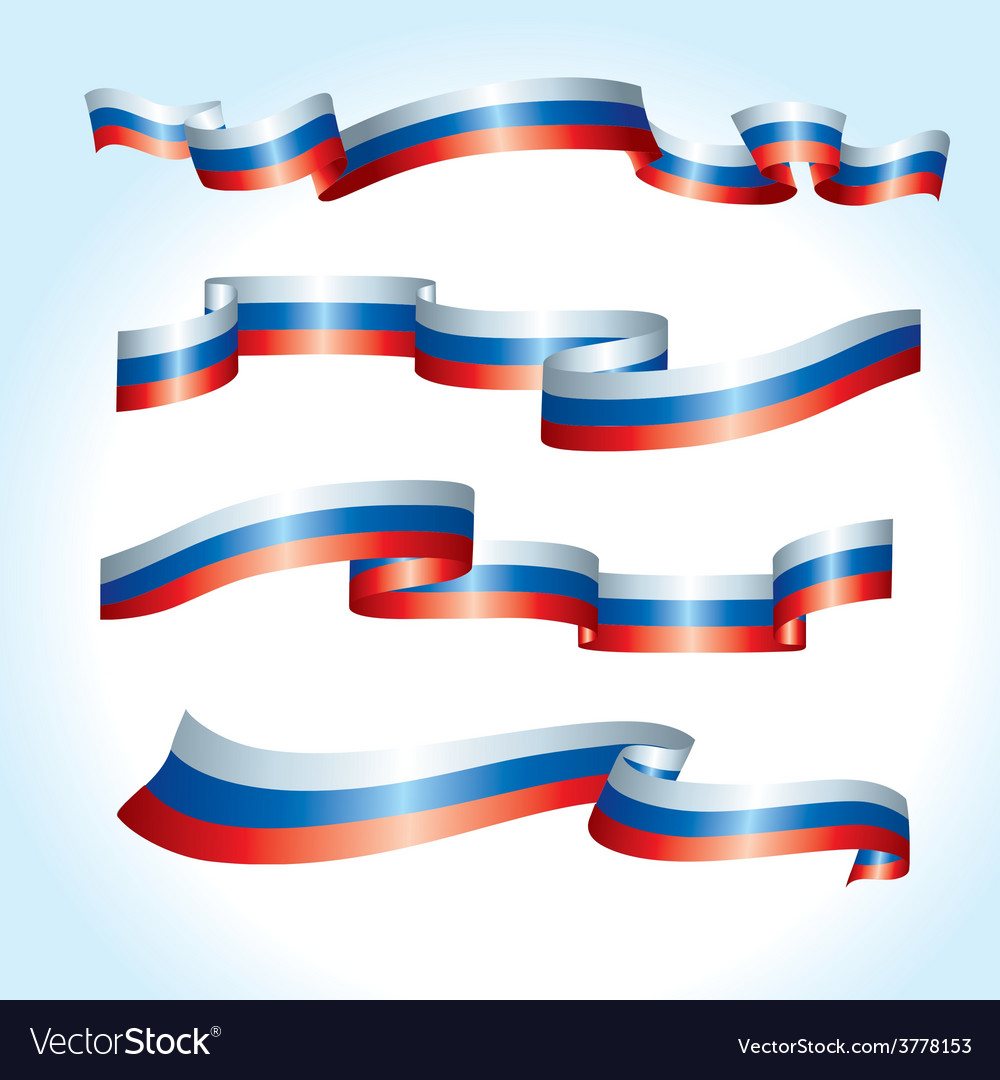 Russian flags Royalty Free Vector Image - VectorStock