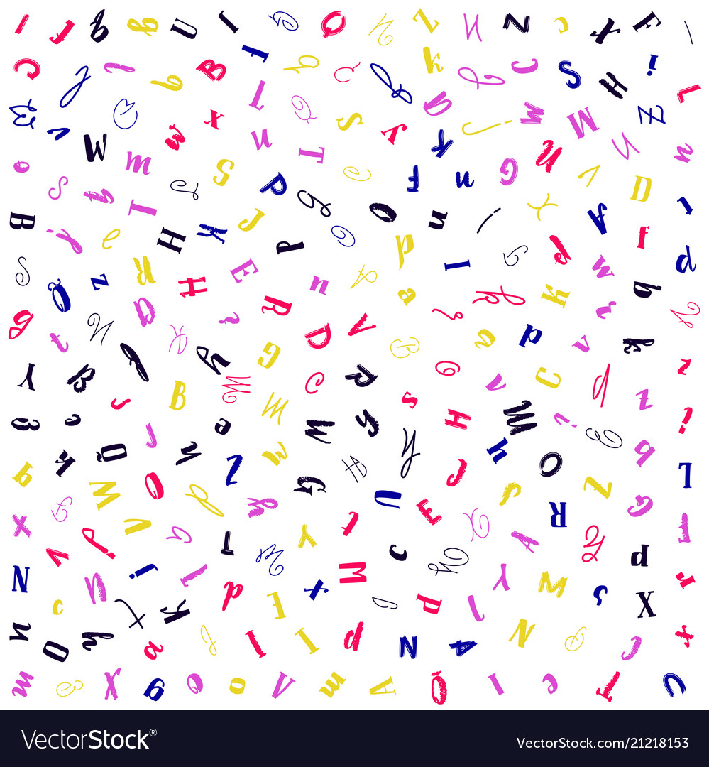 Seamless pattern with letters the Royalty Free Vector Image