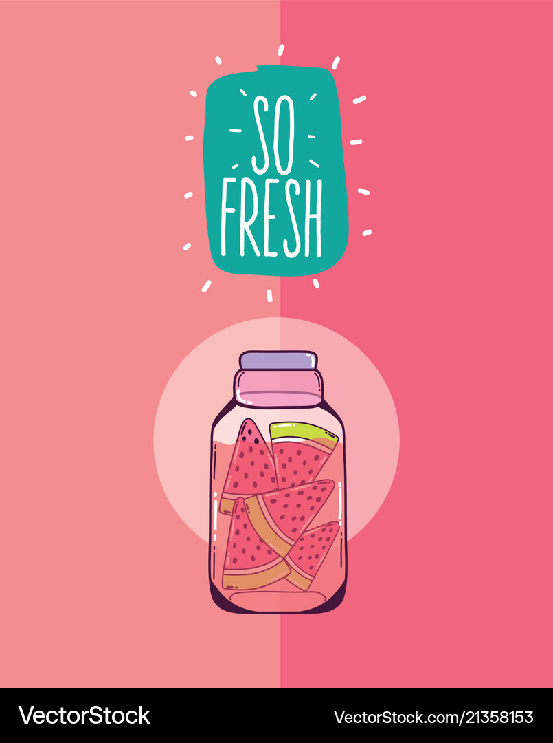 So fresh juice cartoon Royalty Free Vector Image