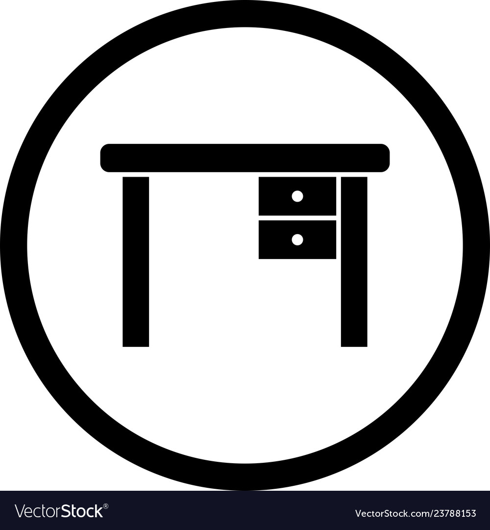 Study table icon Royalty Free Vector Image - VectorStock