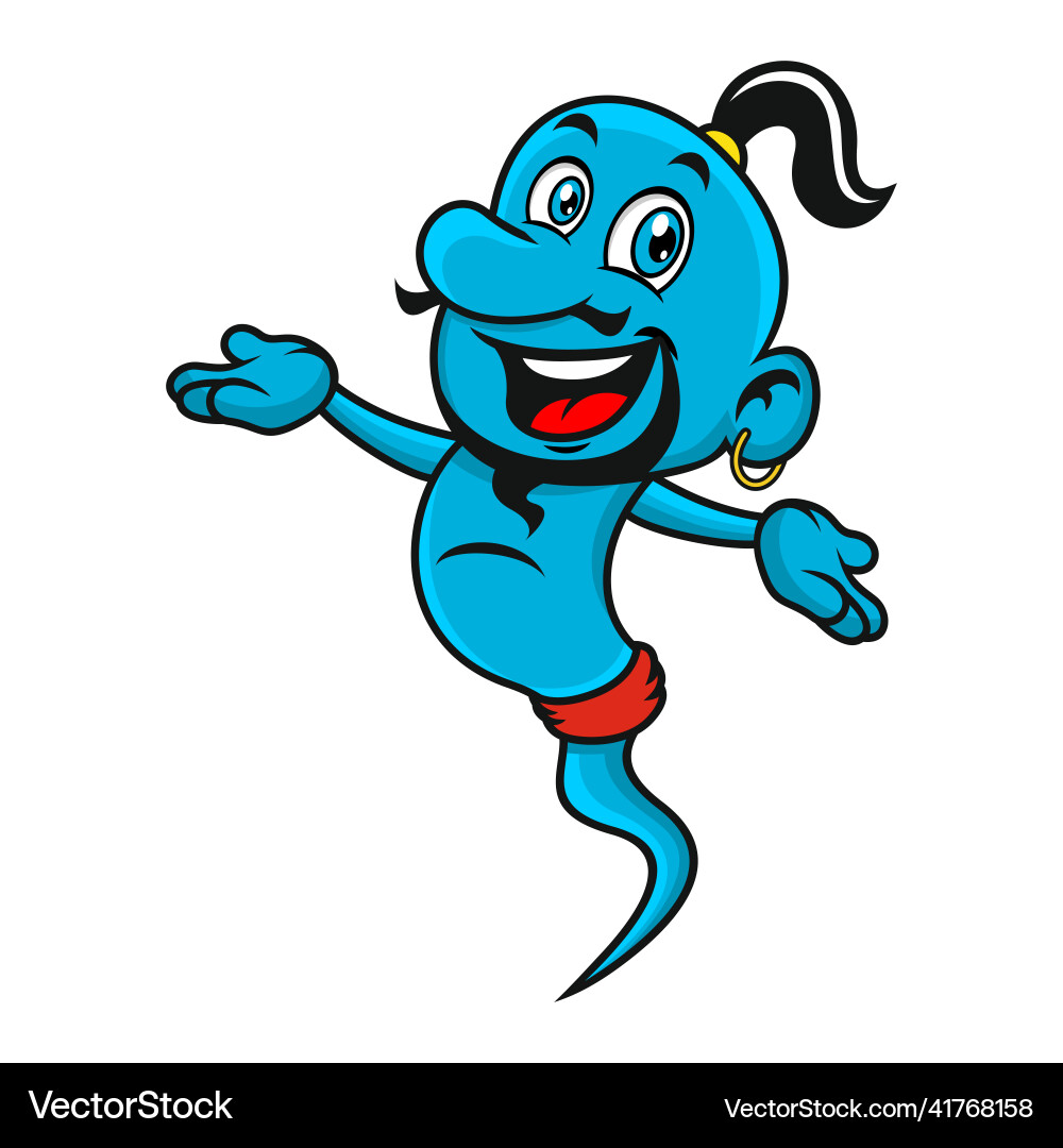 Cartoon genie icon Royalty Free Vector Image - VectorStock