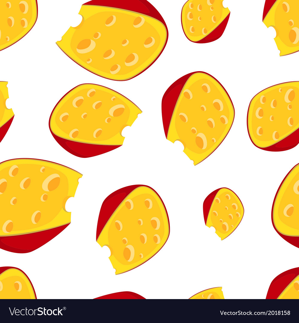 Cheese seamless pattern Royalty Free Vector Image