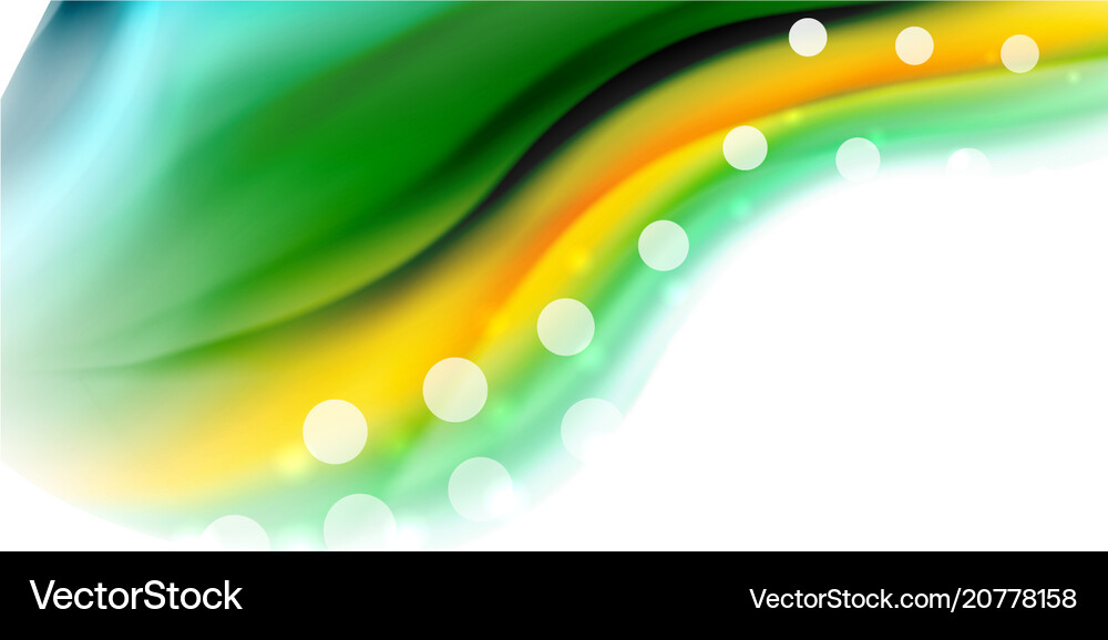 Flowing liqiud colors isolated on white Royalty Free Vector