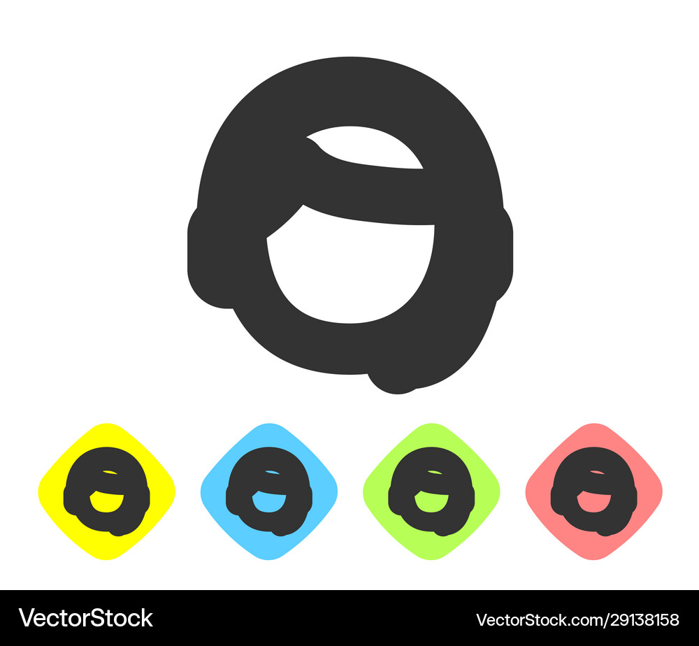 Grey line man with a headset icon isolated Vector Image