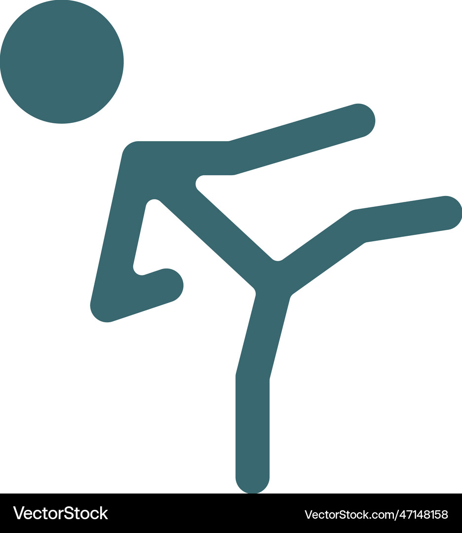 Karate fighter icon filled karate fighter icon Vector Image
