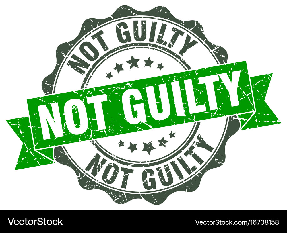 Not guilty stamp sign seal Royalty Free Vector Image