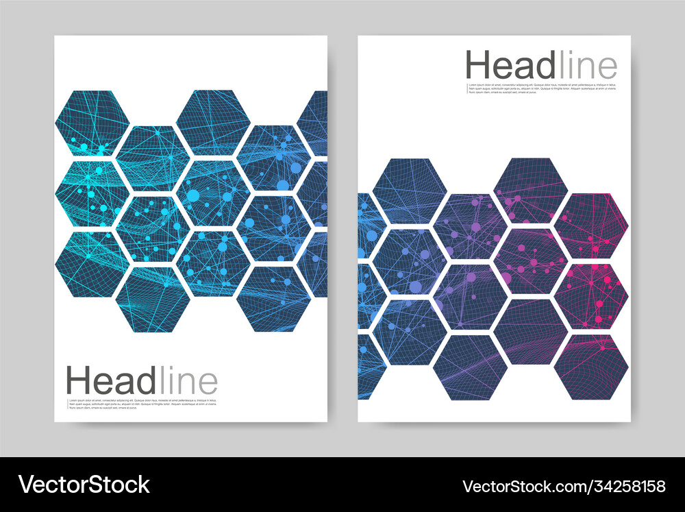 Templates for brochure magazine leaflet Royalty Free Vector