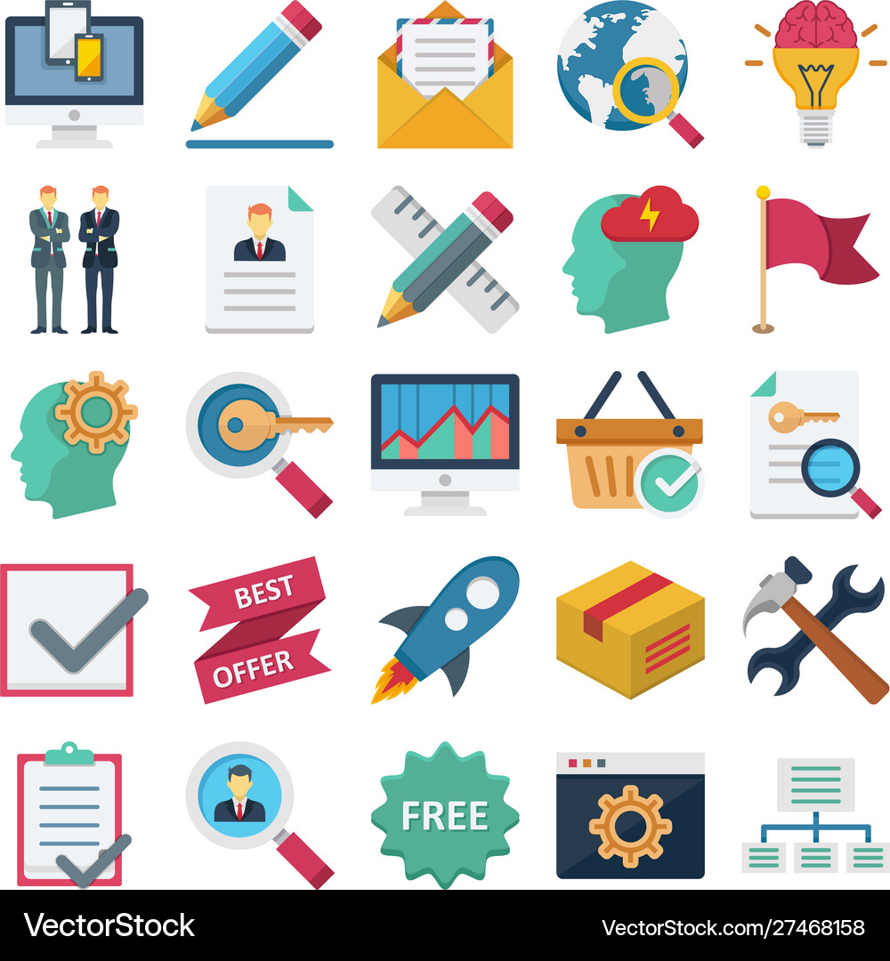 Web and seo icons set every single icon yo Vector Image