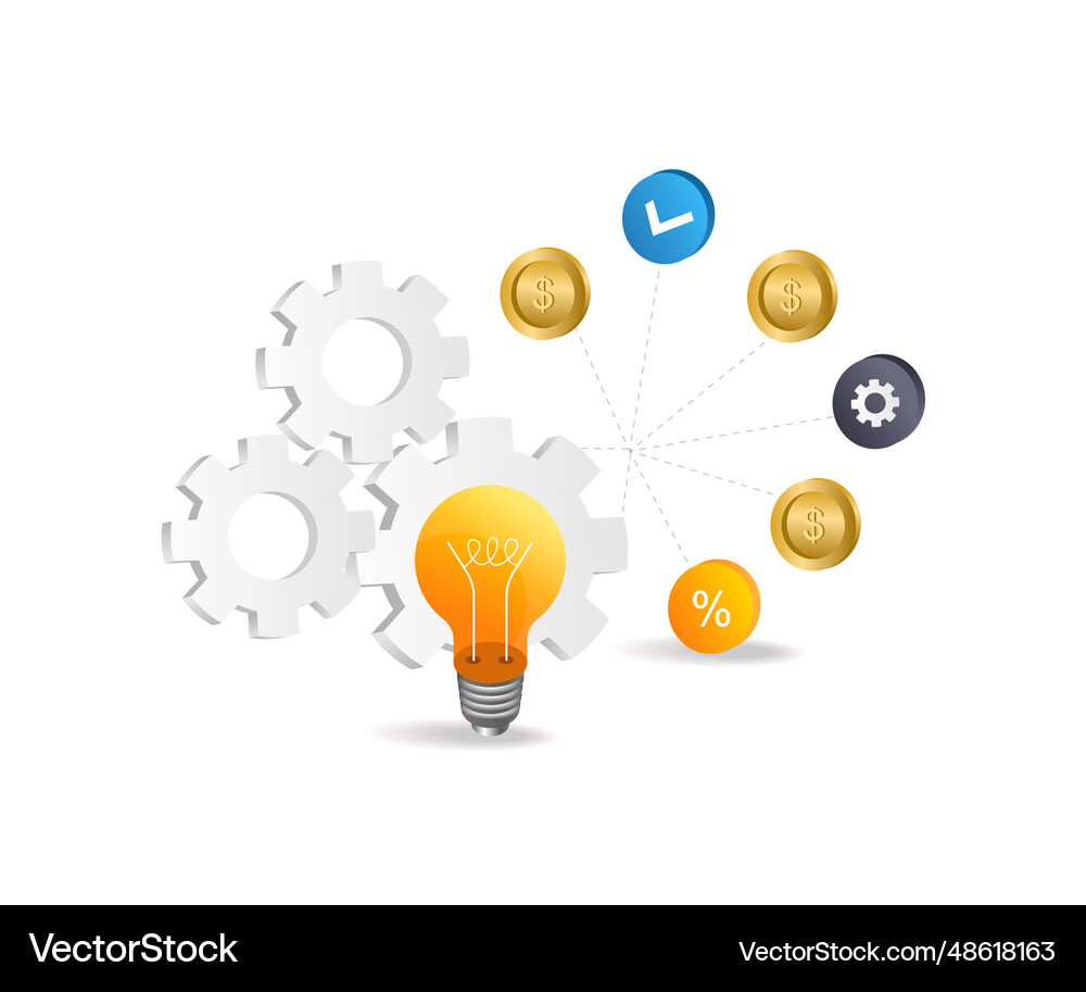 Business income idea management system Royalty Free Vector