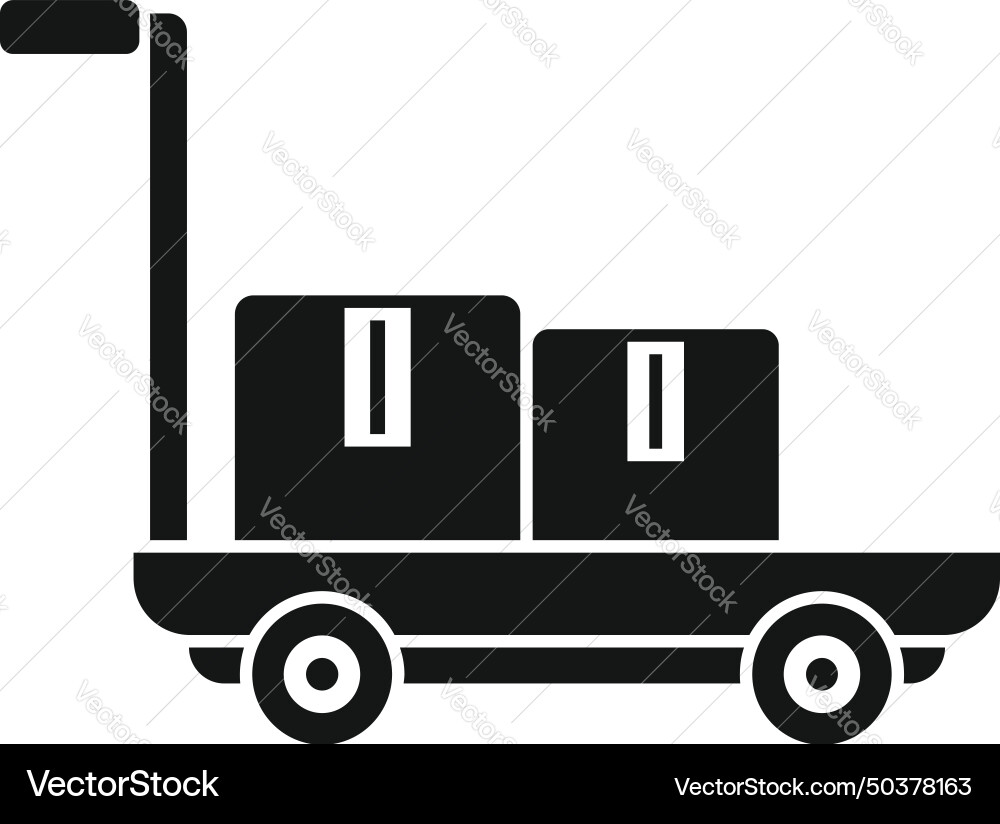 Cart parcel delivery icon simple courier Vector Image