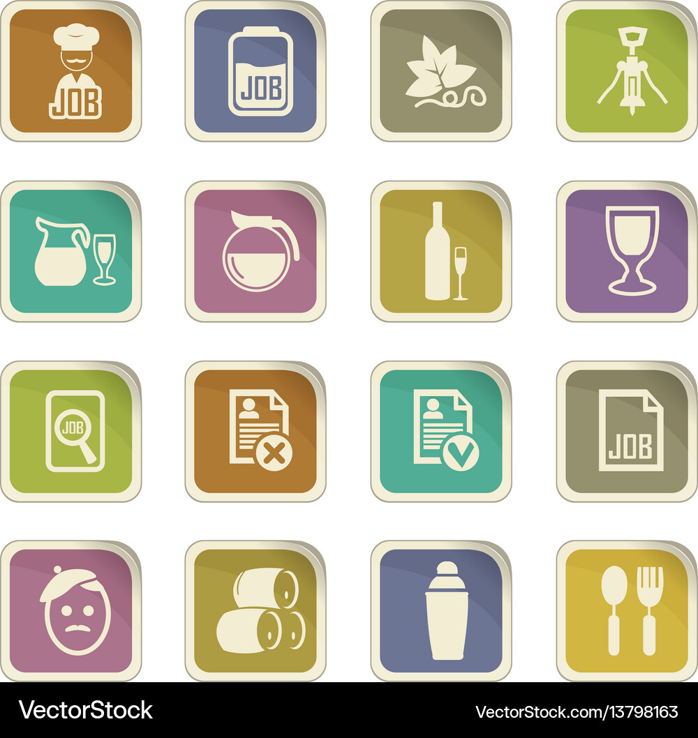 Job icons set Royalty Free Vector Image - VectorStock