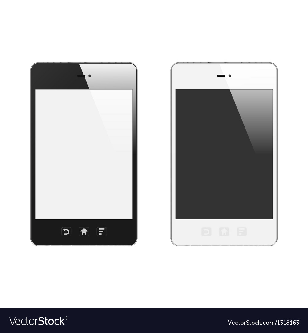 Realistic smart phone with blank screen set Vector Image