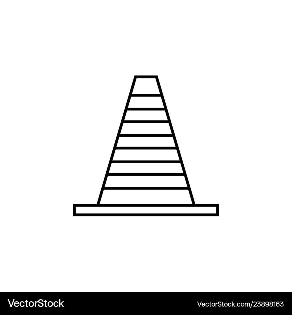Road cone icon element of racing for mobile Vector Image