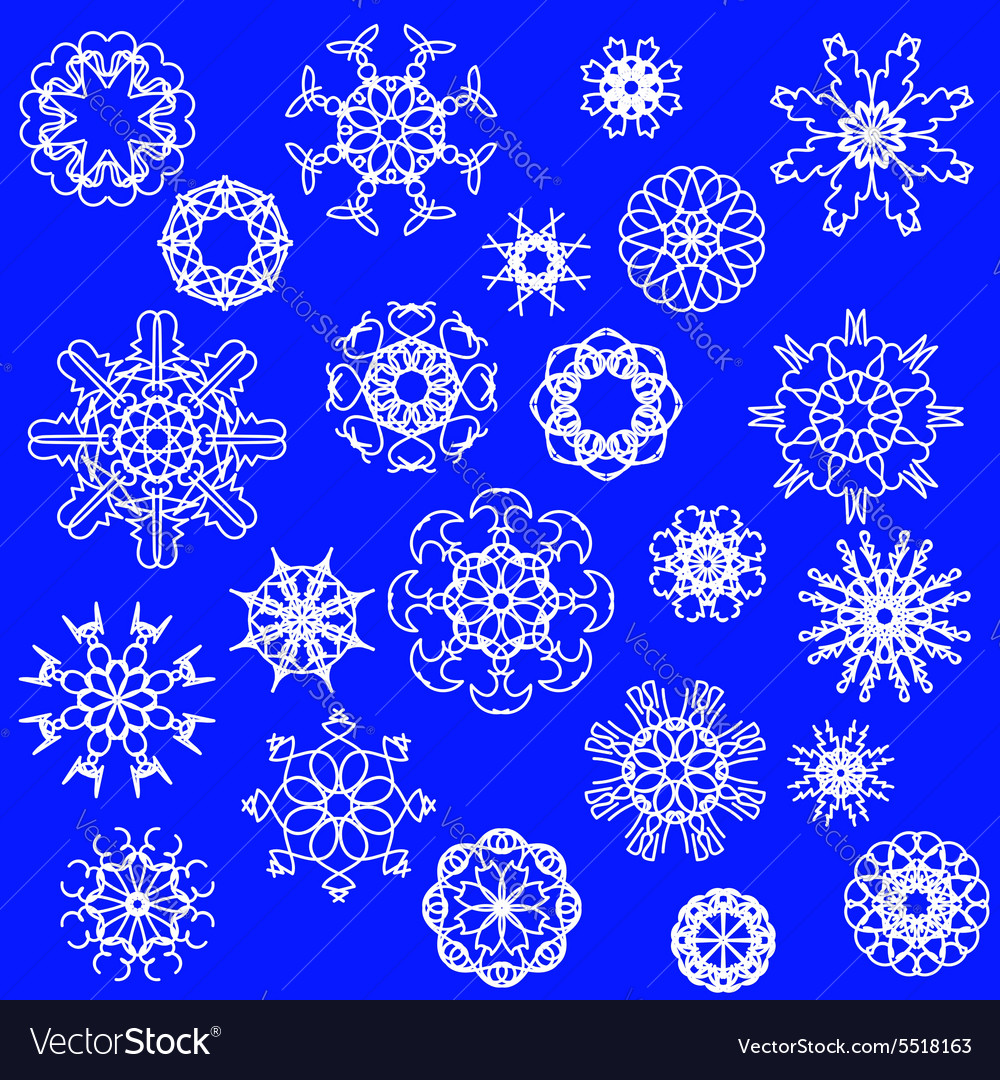 Snow flakes Royalty Free Vector Image - VectorStock