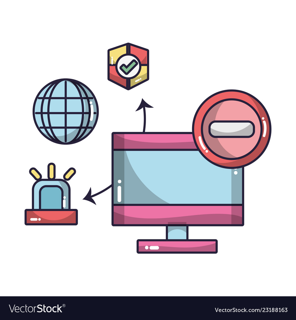 Technology computing cartoon Royalty Free Vector Image